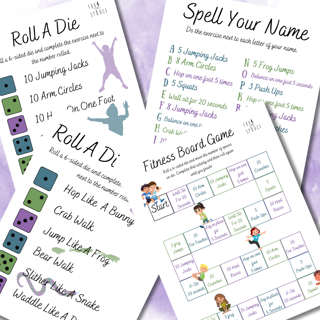Spell Your Name Workout Challenge Activity For Kids